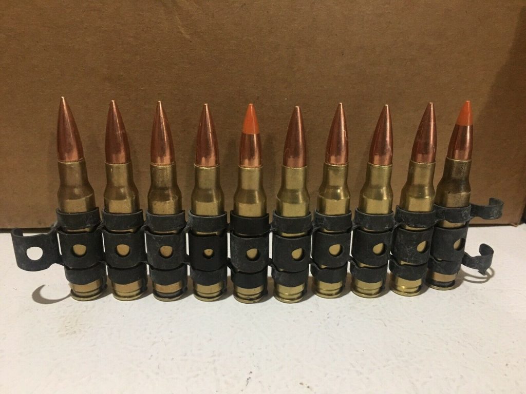 M60 Belt 7.62 NATO w/Sim Tracers - Snap Caps Dummy Rounds