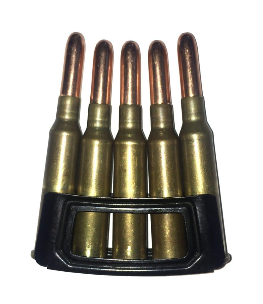 6.5x53R Dutch in Clip - Snap Caps Dummy Rounds Fakebullets.com