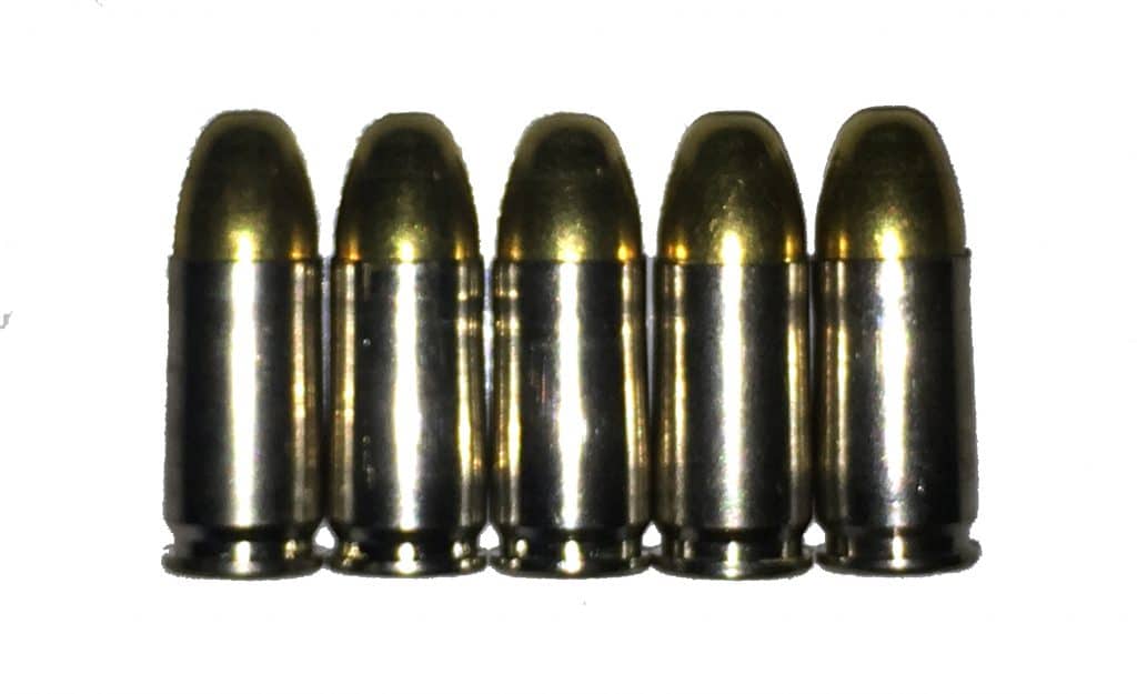 9mm Luger Nickel (9x19) - Snap Caps Dummy Rounds - INERT