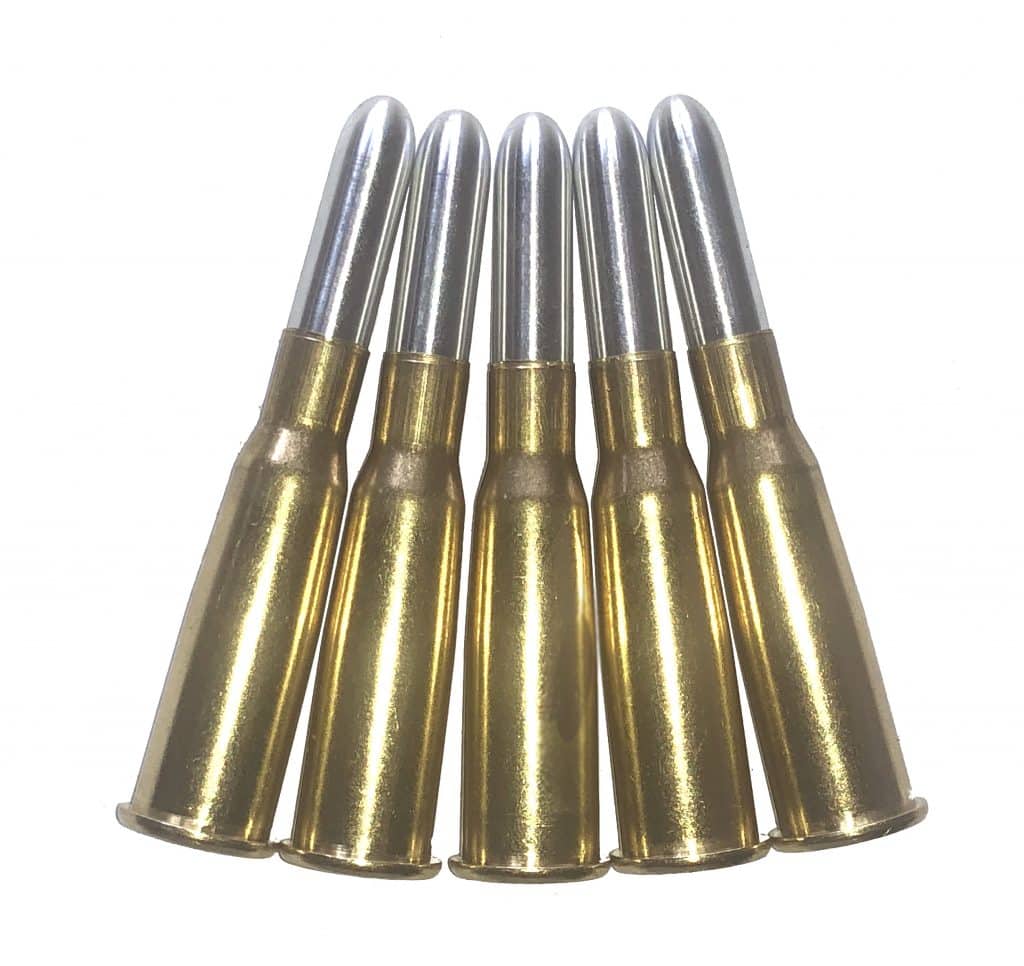 8x50R Lebel Cupronickel Round-nose - Snap Caps Dummy Rounds
